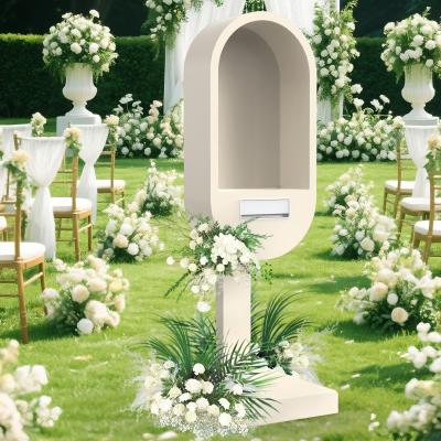 China White-Phone-Booth-with-Audio-Guestbook-Phone for sale