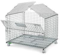 China Q235 Steel Stackable Wire Mesh Cages Heavy Duty Warehouse for sale