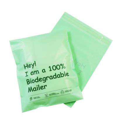 China 100% Biodegradable Courier Bags PLA PBAT Plant Starch Clothing Mailing Packaging for sale