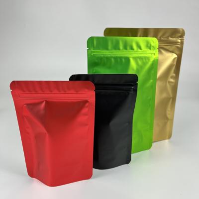 China Food Grade Resealable k Bags Plastic Matte Stand Up Aluminum Foil Tea Packaging for sale