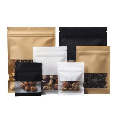 China Black White Small k Packaging Bag Snack Nuts Beans Brown Kraft Paper for sale