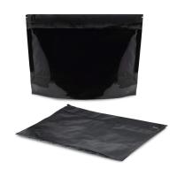 China 8 X 6 Inch Child Proof Matte Black Medicine Pouch Bag With Push Release Locking for sale