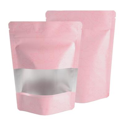 China 3 Side Seal Aluminum Foil Zip Lock Plastic Bags With Clear Window for sale