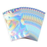 China Holographic Iridescent Aluminum Foil Packaging Bags for Eyeshadow Cosmetic for sale