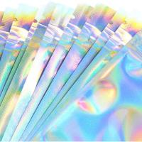 China Holographic Iridescent Aluminum Foil Packaging Bags for Eyeshadow Cosmetic for sale