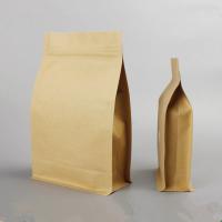 China Coffee Snack Nuts Kraft Paper Zip Lock Packaging Bags Resealable Foil Inside Oilproof for sale