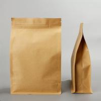 China Coffee Snack Nuts Kraft Paper Zip Lock Packaging Bags Resealable Foil Inside Oilproof for sale