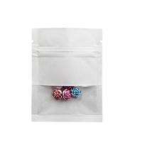 China Brown / White Kraft Paper k Bag With Window Food Earring Jewelry Packaging for sale