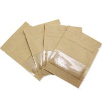 China Brown / White Kraft Paper k Bag With Window Food Earring Jewelry Packaging for sale