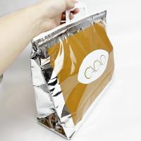 China Foldable Disposal Plastic Insulated Thermal Cooler Bag For Food Lunch Delivery for sale