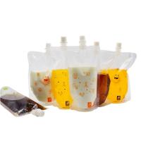 China BPA Free Transparent Clear Frozen Drinking Pouch With Spout Disposable Stand Up for sale