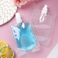 China BPA Free Transparent Clear Frozen Drinking Pouch With Spout Disposable Stand Up for sale