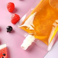 China BPA Free Transparent Clear Frozen Drinking Pouch With Spout Disposable Stand Up for sale