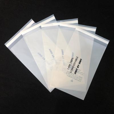 China Transparent Clear Biodegradable Self Adhesive Courier Poly Mailer Bags For Clothing for sale