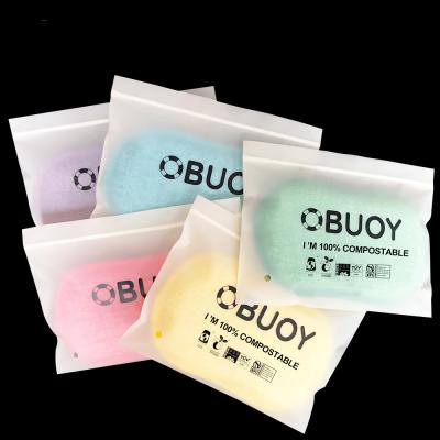 China Eco 100% Biodegradable Cornstarch Packaging Bags Resealable k Plastic for sale