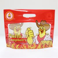 China Flexible Hot Roast BBQ Fried Chicken Duck Zipper Transparent Bag Plastic Stand Up for sale