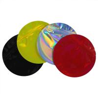 China Smell Proof Aluminum Foil Zip Lock Gummies Die Cut Mylar Bags Holographic Resealable for sale