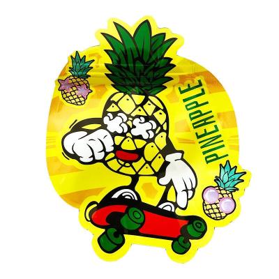 China Child Resistant Flexible Smell Proof Zipper Die Cut Mylar Bag 3.5 Gram Stand Up for sale
