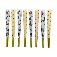 China Slow Burning Rice Rolling Papers King Size Sunflower / Butterfly Pattern for sale
