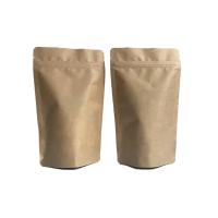 China Brown Self Sealing Kraft Paper Dry Food Packaging Bags PLA Biodegradable for sale