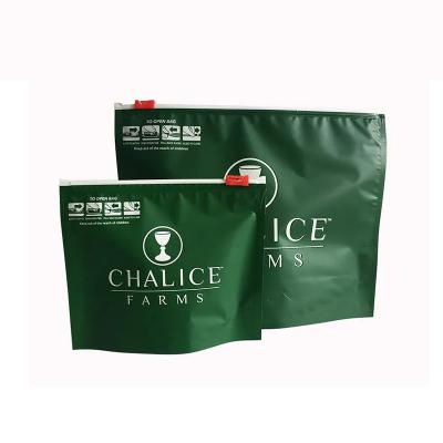 China Plastic Zipper Mylar Smell Proof Packaging Bags Slider Lock Design Child Resistant Exit for sale