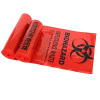 China LLDPE Red Clinical Waste Bags , 30*36