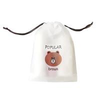 China PE Waterproof 160mic 16*20cm Drawstring Plastic Bag For Cosmetics / Traveling for sale