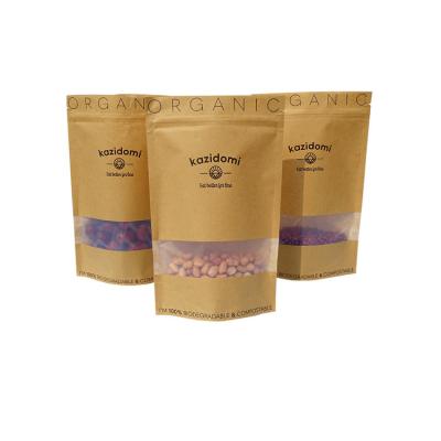 China Stand Up 3.5*5.5 Inches k Paper Bag Food Storage With Window for sale