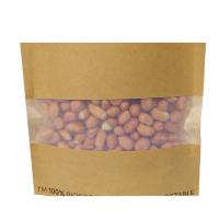 China Stand Up 3.5*5.5 Inches k Paper Bag Food Storage With Window for sale