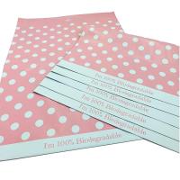 China Recyclable Pink Compostable T Shirt Bags , 100% Biodegradable 9x12 Poly Bags for sale