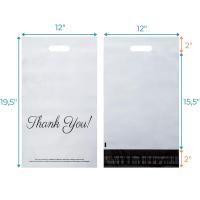 China Waterproof Thank You 12 X 15.5 Poly Mailers , Handled Poly Mailing Bag for sale