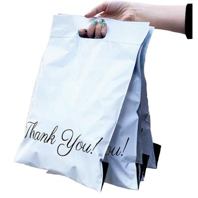 China Waterproof Thank You 12 X 15.5 Poly Mailers , Handled Poly Mailing Bag for sale