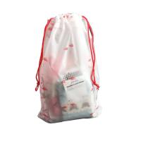 China PE EVA Frosted Poly Drawstring Bags , Waterproof Small Plastic Drawstring Bags for sale