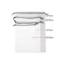 China Underwear Plastic String Bag , CPE Clear Vinyl Drawstring Bags for sale
