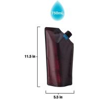 China 150ml-650ml Matte Aluminum Liquid Spout Bag Middle Mouth for sale