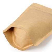 China 16oz Coffee Biodegradable k Paper Bag Stand Up Flat Bottom for sale