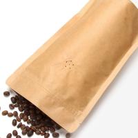 China 16oz Coffee Biodegradable k Paper Bag Stand Up Flat Bottom for sale