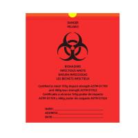 China 12-16 Gallon Specimen Transport Biomedical Waste Disposal Bags With Drawstring for sale