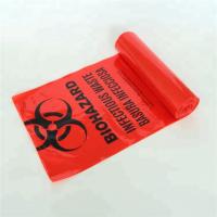 China Infectious 10-200mic 33 Gallon Trash Bags , LDPE Biohazard Plastic Bag for sale