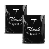 China Shopping 0.3mm PLA PO Poly Packaging Bag Die Cut Handle Custom Logo for sale