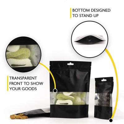 China 1.57x2in Black k Aluminum Foil Bag With Clear Window for sale
