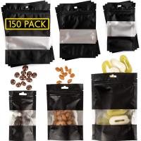 China 1.57x2in Black k Aluminum Foil Bag With Clear Window for sale