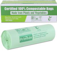 China 2.6 Gallon Trash Biodegradable Packaging Bag 100% Compostable for sale