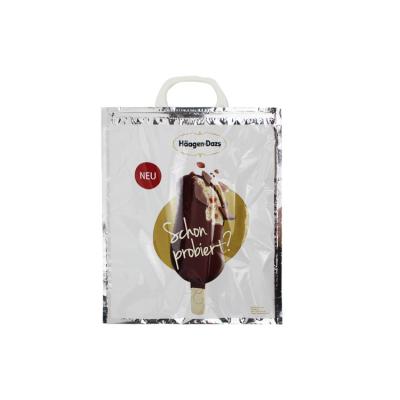 China Disposable 0.1-0.5mm PET / VMPET Hot Cold Food Thermal Insulated Delivery Bags for sale
