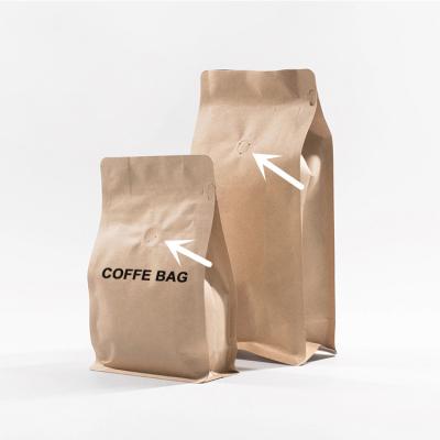 China 16oz 1lb Flat Bottom Coffee Aluminum Foil Bag With One Way Valve for sale