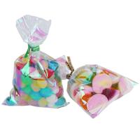 China Holographic Favor Treat 53um Poly Packaging Bag with Twist Ties for sale