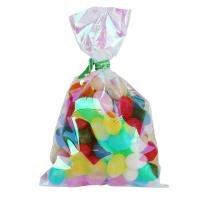 China Holographic Favor Treat 53um Poly Packaging Bag with Twist Ties for sale