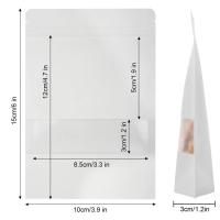China White Kraft 50g / 100g k Paper Bag Tear Away Notch for sale