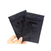 China Resealable Black Mylar k Packaging Bag With Window CMYK / Pantone Printing for sale