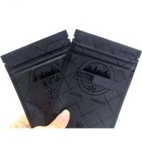 China Resealable Black Mylar k Packaging Bag With Window CMYK / Pantone Printing for sale